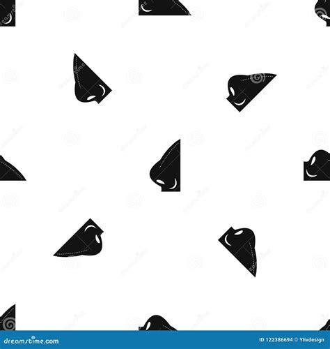 Rhinoplasty Of Nose Pattern Seamless Black Stock Vector Illustration