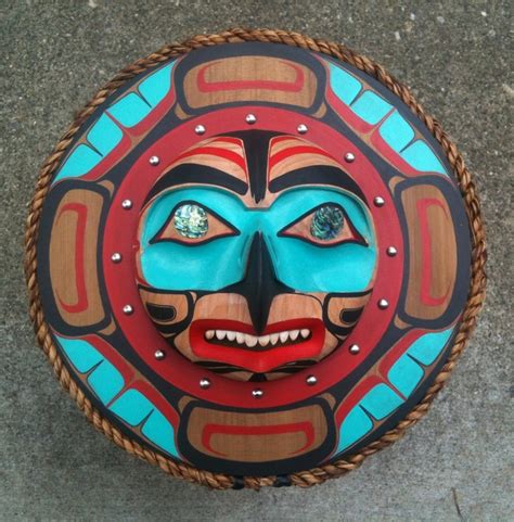 Hawk Moon Mask 2013 Alder Red Cedar Native American Masks Pacific
