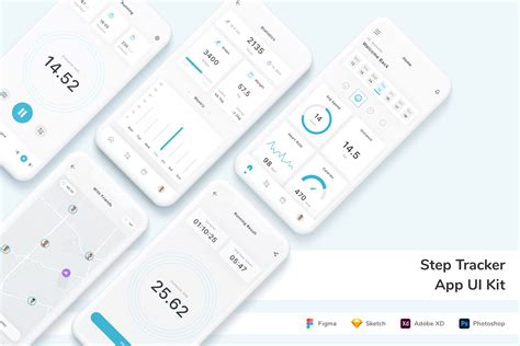 Step Tracker App Ui Kit Graphic By Betush · Creative Fabrica