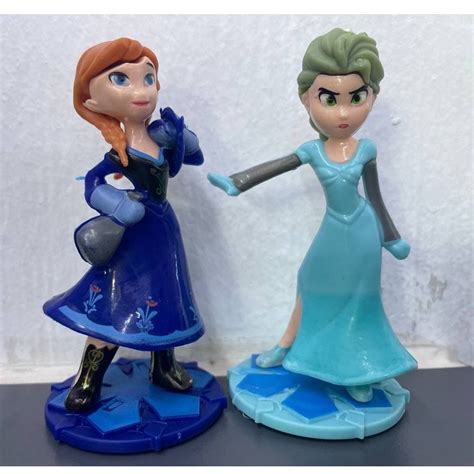 Elsa And Anna Toy Set Cake Topper Shopee Malaysia