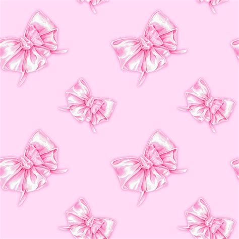 Premium Photo Pink Bows Seamless Pattern On A Pink Background