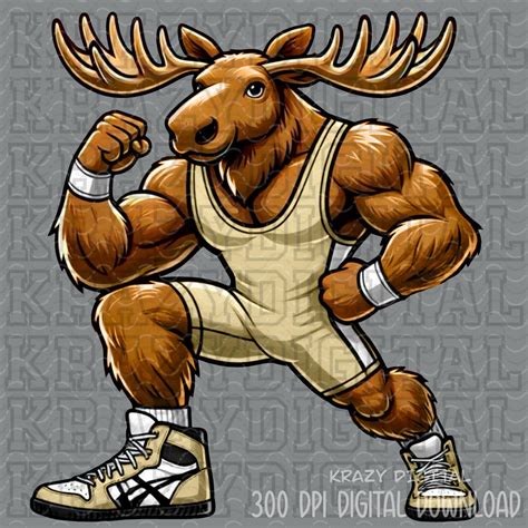 Elk Gold Mascot Wrestling Png Elk Wrestler Mascot Moose Vegas Gold