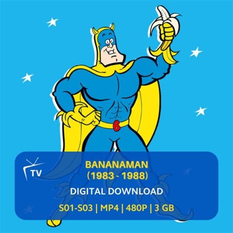 Bananaman 1983 Tv Series 80s British Cartoon Digital Download