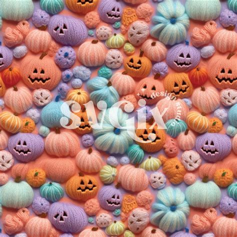 Cute Jack O Lantern Seamless Pattern Svgix