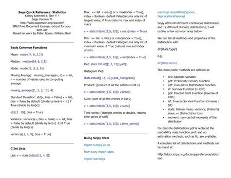 Ppt Sage Quick Reference Statistics Max V List Vmax Or