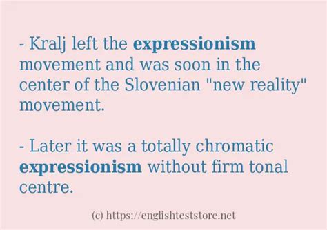 In Sentence Examples Of Expressionism Englishteststore Blog