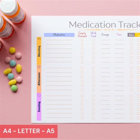 Medication Tracker Medication Log Medicine Tracker Medication