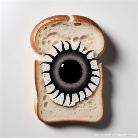 Disturbing Black Sun Illustration On Bread Stable Diffusion Online