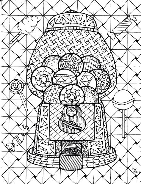 Easy Zentangle Coloring Pages