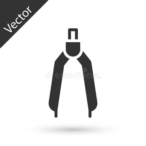 Grey Drawing Compass Icon Isolated On White Background Compasses Sign