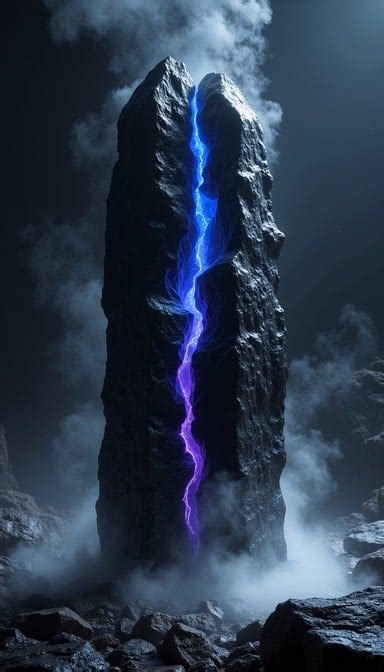 Free Glowing Obsidian Tower Photo Monolith Obsidian Fantasy
