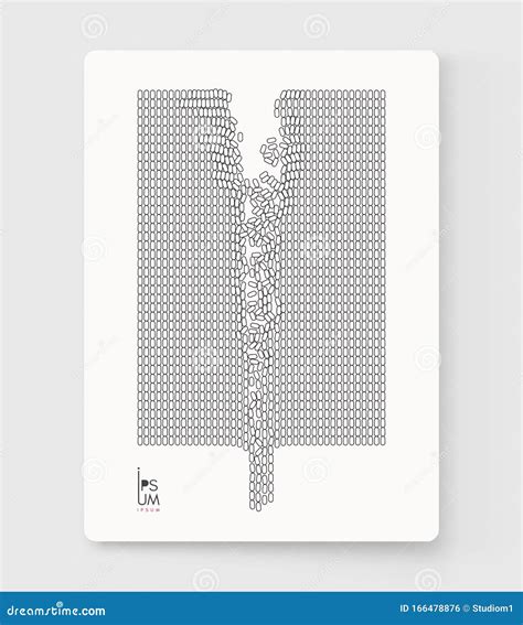 Irregular Array Or Matrix Of Random Ovals Background Breaking Down Into Small Fragments Stock