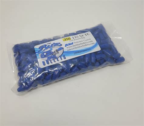 The Blue Bullets 356 Dia 9mm Reloading Bullets Bb356135tc 135 Grain