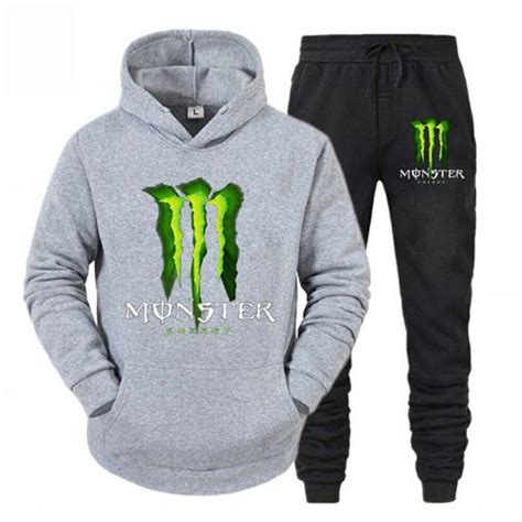 Monster Claw Tracksuit Setmen Sportswear Activewear Hoodie Top Pants