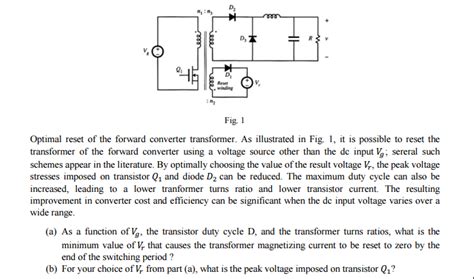 Optimal Reset Of The Forward Converter Transformer