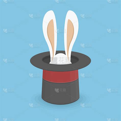 有兔子的魔术帽。