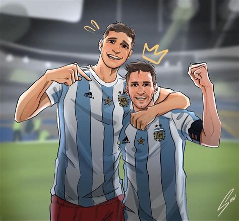 Messi Y El Dibu Scaloneta Dibujo Significado De Los Lobos Campeones