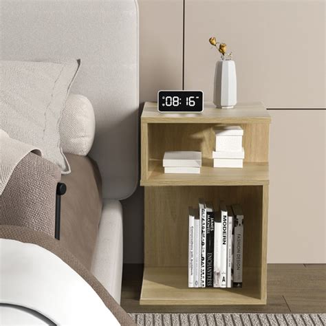 Oakleigh Home Darcy S Shaped Bedside Table Temple And Webster