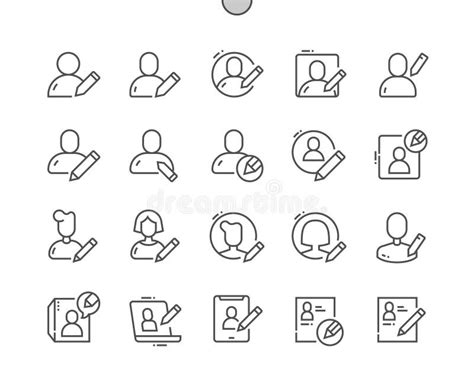 Edit Profile Avatars For User Interface Stock Vector Illustration Of