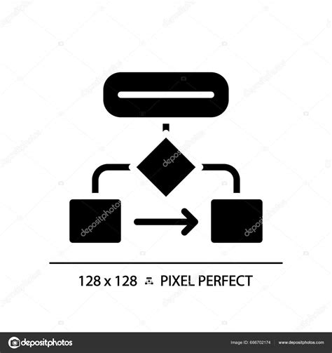 flow chart black glyph icon workflow management business optimization