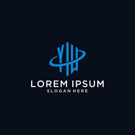 Ym Initial Monogram Logo With Hexagonal Shape And Swoosh Design