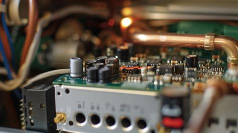 A Detailed Image Of The Thermostats Circuit Board Which Controls The