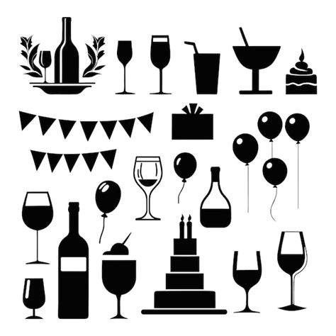 Premium Vector Vector Party Element Seet