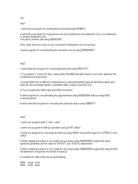 Jcl Programs For Data Management Pdf