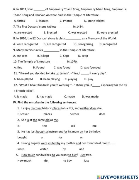 Gr7 Test U6 Worksheet Live Worksheets