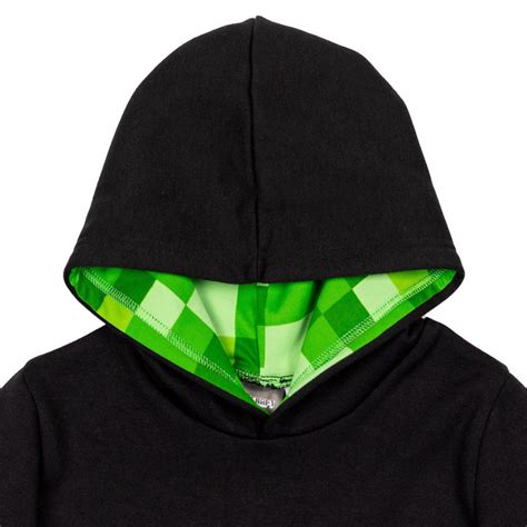Minecraft Creeper Fleece Pullover Hoodie And Pants Outfit Set