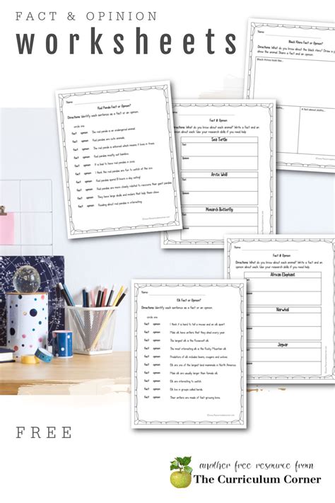 Fact And Opinion Worksheets The Curriculum Corner 123