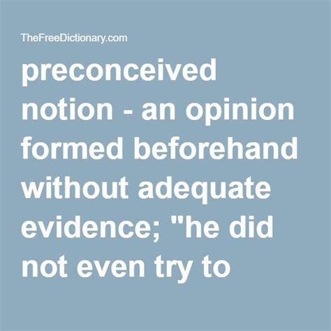 Preconceived Notion Notions Social Media Network Preconception