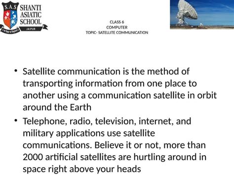 Class 6 Ppt Satellite Communicationpptx