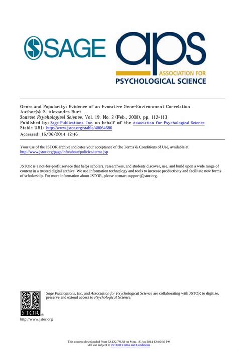 Pdf Genes And Popularity Evidence Of An Evocative Gene Environment Correlation Dokumen Tips