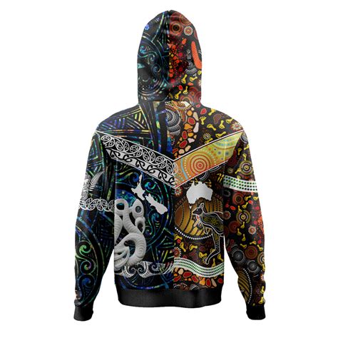 Australia Aboriginal Hoodie Australia Aotearoa With Maori And