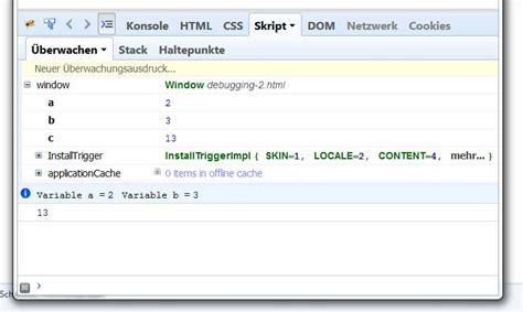 JavaScript Console API SELFHTML Wiki
