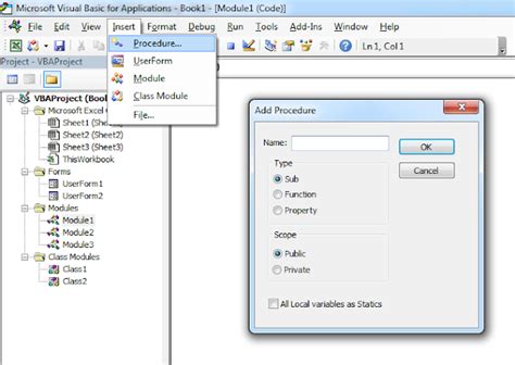 Excel Macro Class Modules And Procedures