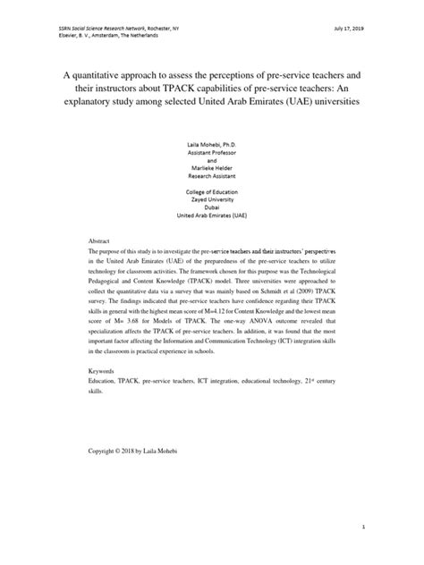 A Quantitative Approach To Assess The Pe Pdf Survey Methodology