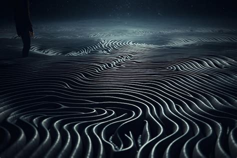 Premium Ai Image A Dark Wave Pattern With A Man Background