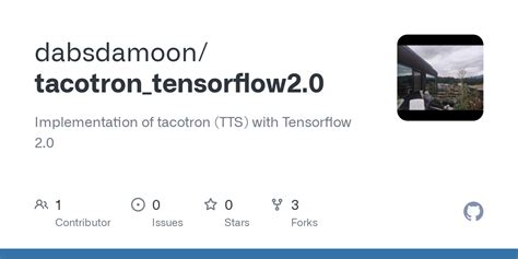Github Dabsdamoontacotrontensorflow20 Implementation Of Tacotron