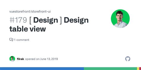 Design Design Table View · Issue 179 · Vuestorefrontstorefront Ui