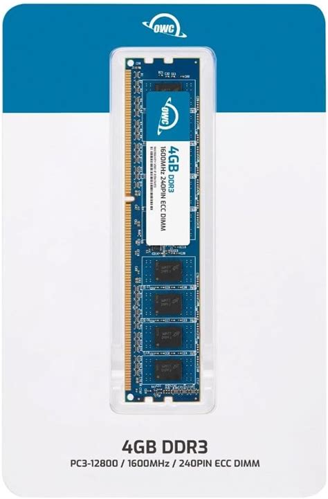 OWC 4GB DDR3 1600 PC3 12800 CL11 1Rx8 240 pin 1 5V ECC sin búfer DIMM módulo RAM Actualización
