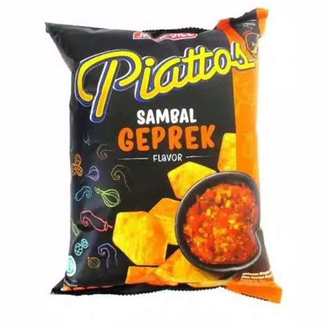 Snack Piatos 78gr Sambal Geprek Snack Chips Snacks Sambal
