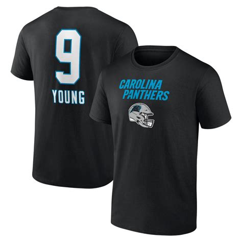 Mens Fanatics Bryce Young Black Carolina Panthers Team Wordmark Name And Number T Shirt