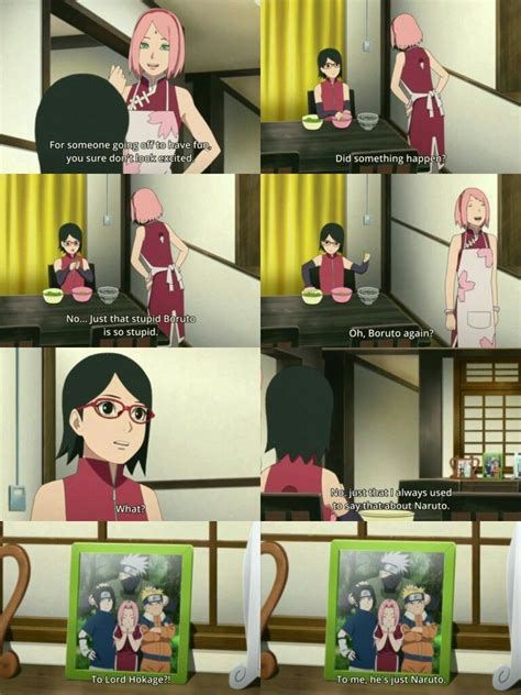 Sarada And Sakura Talks About Boruto And Naruto Anime Naruto Naruto