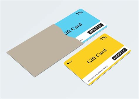Carte Cadeau Carte à Puce Carte De Réduction Modèle De Maquettes 3d De Carte Doffre Psd