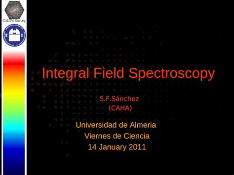 Ppt Integral Field Spectroscopy Dokumen Tips