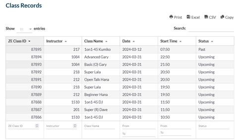 Class Records Table Aka Backoffice Ze Teachers Class Records Table Aka Backoffice Ze Teachers