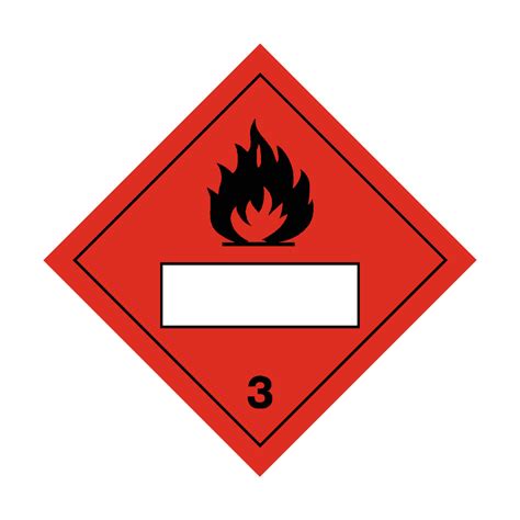 Flammable Text Box 3 Sticker Safety Uk