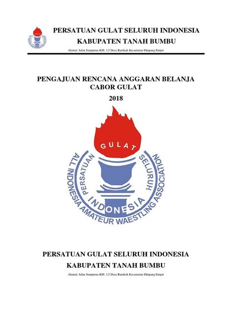 Rencana Anggaran Belanja Gulat 2018 Pdf